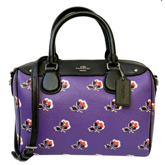 Coach | Bags | Coach Mini Bennett Satchel In Bramble Rose Floral Print ...